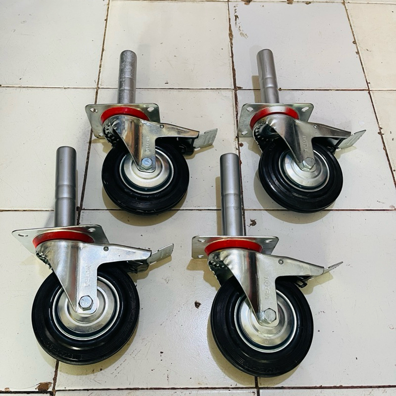 Jual RODA SCAFFOLDING 6 INCH REM RODA STEGER ESTEGER PERANCAH RODA ...