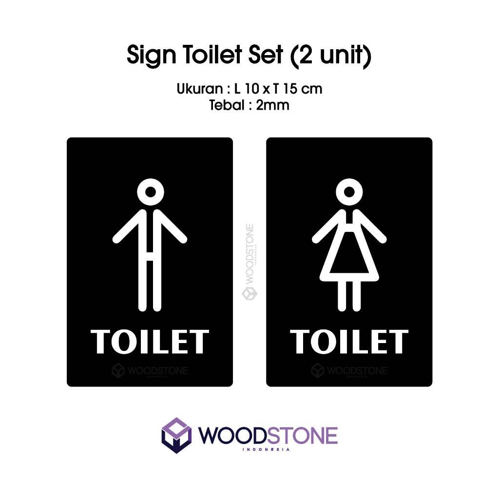 Jual WOODSTONE - Sign Akrilik Toilet Pria Wanita - Signage WC Umum Men ...