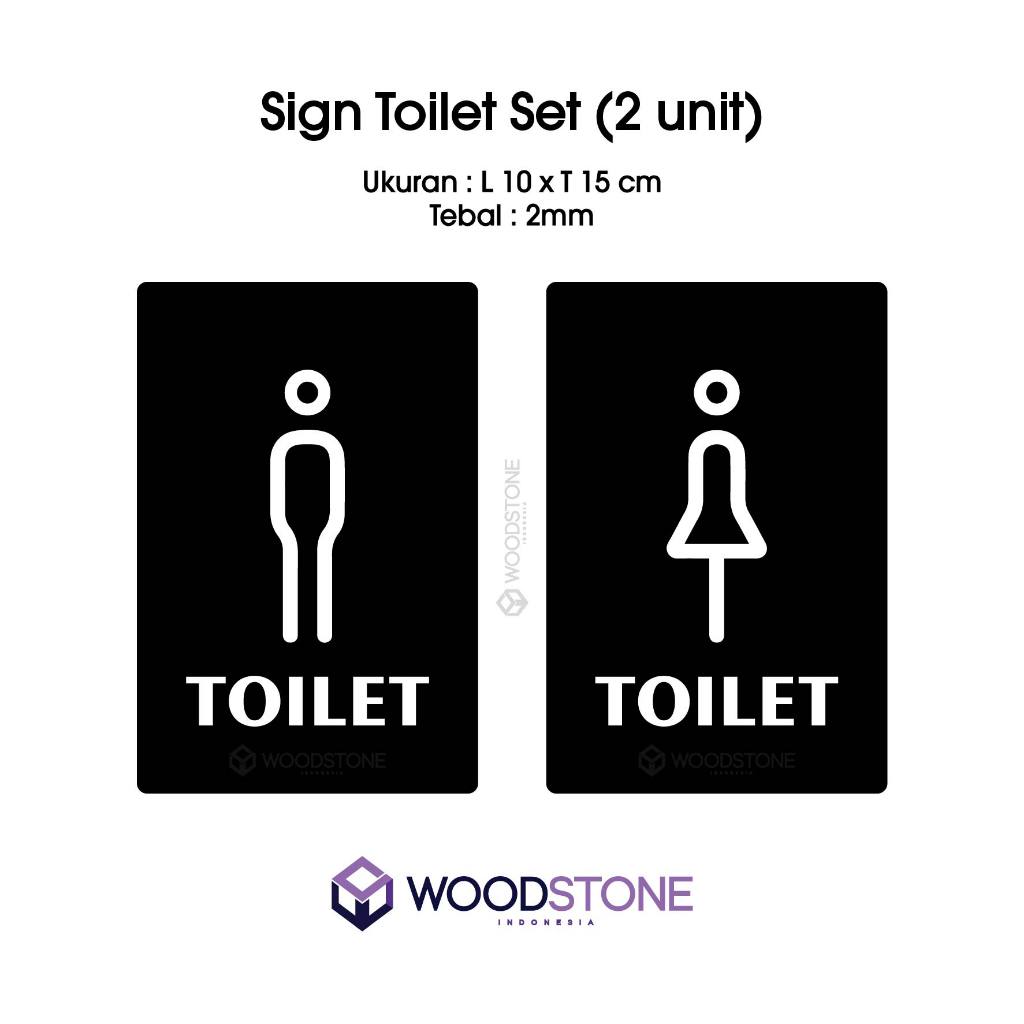 Jual WOODSTONE - Sign Papan Akrilik Toilet Umum - Signage Akrilik WC ...
