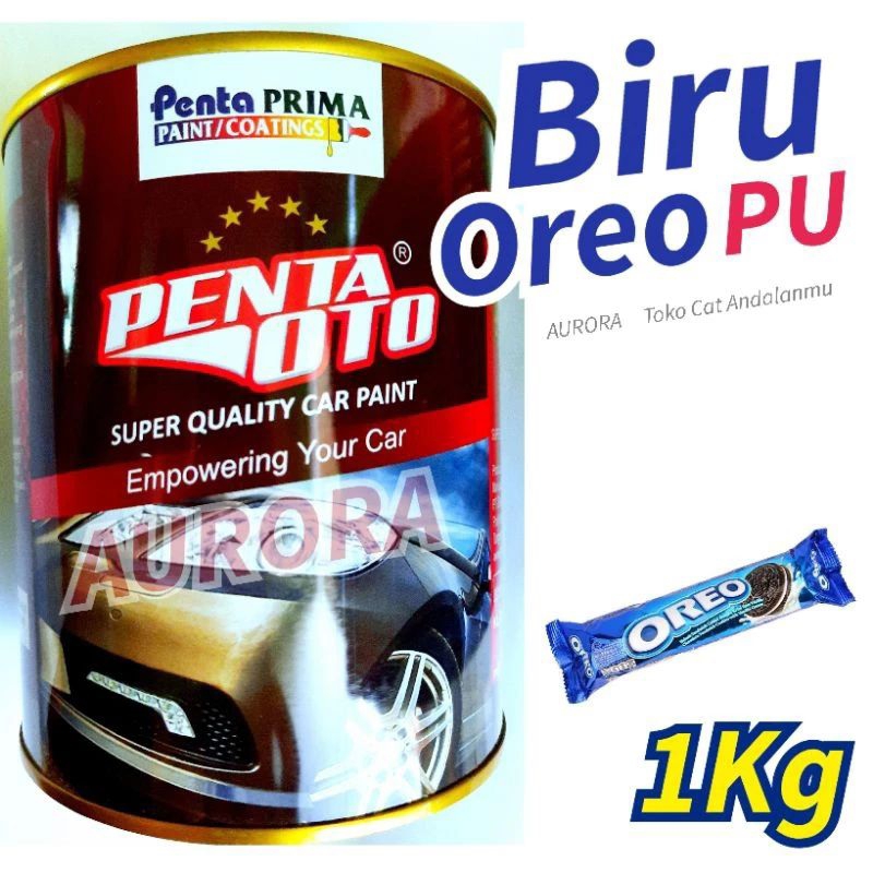 Jual Cat Biru Oreo Blue PU Penta Oto 1kg 1kilo | Shopee Indonesia