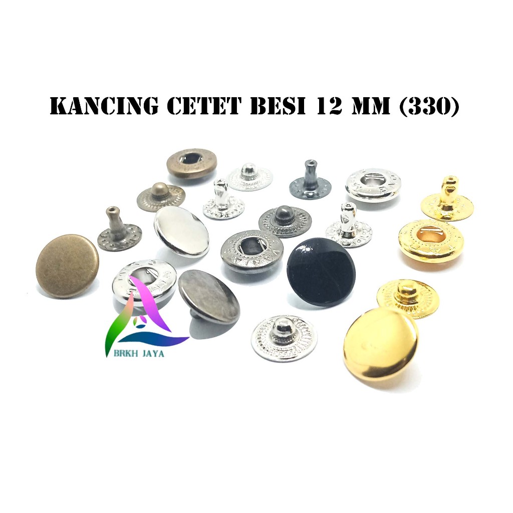Jual KANCING CETET BESI SNAP BUTTON DIAMETER 12 MM 330 /144 SET ...