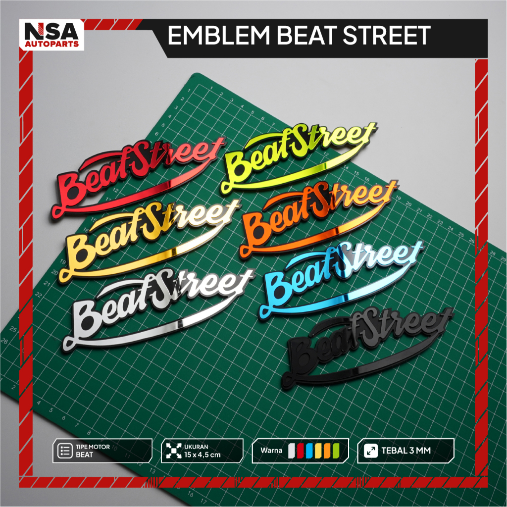Jual 2PCS EMBLEM BEAT STREET STIKER BEAT STREET EMBLEM MOTOR STICKER ...
