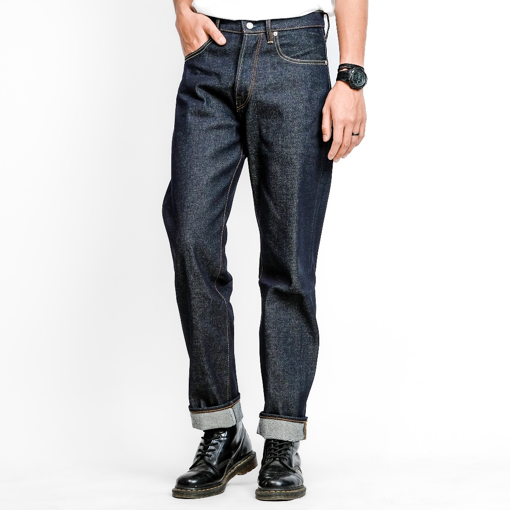Jual Bespoke Project - Celana Jeans Raw Denim Luther | Shopee Indonesia