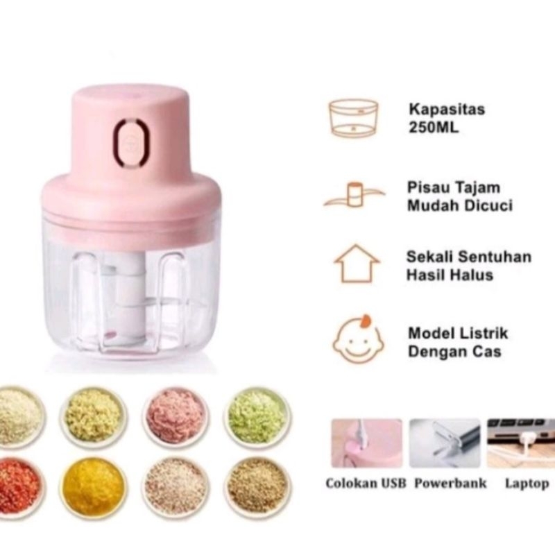 Jual Blender mini cas/Electric Garlic mini chopper | Shopee Indonesia