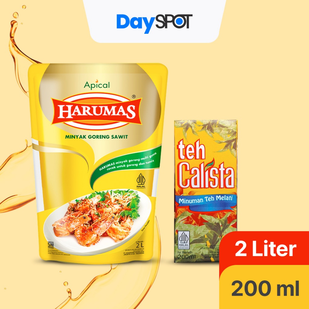 Jual Harumas Minyak Goreng Standing Pouch 2 Ltr + Teh Calista 200 ml ...