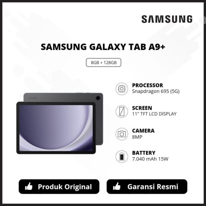 Jual Samsung Galaxy Tab A9+ 5G 8/128 Garansi Resmi | Shopee Indonesia