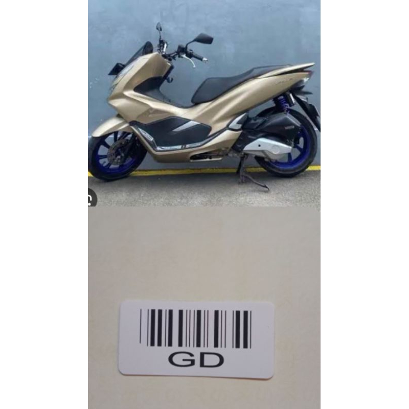 Jual Stiker barcode body belakang GOLD (GD) untuk semua motor honda ...
