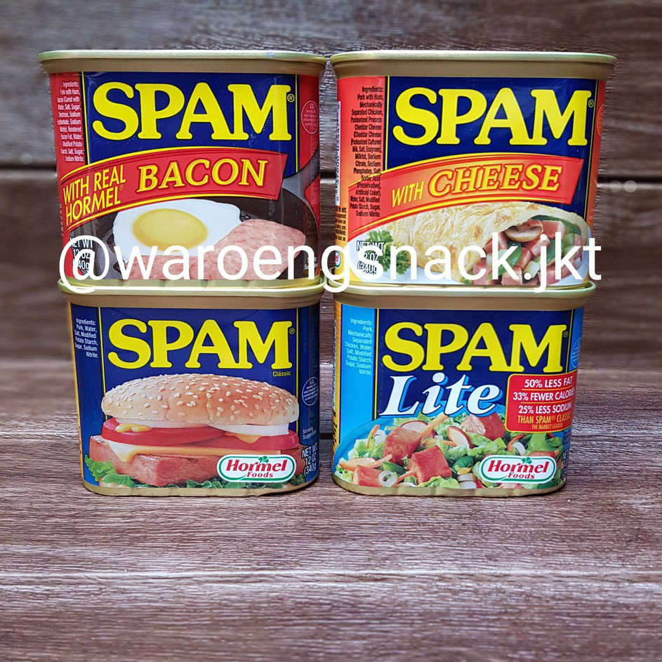 Jual Terkini HORMEL SPAM USA 5 VARIANTS | LUNCHEON MEAT NON HALAL ...