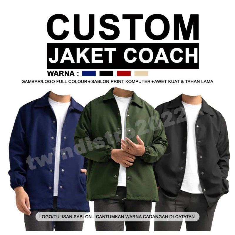 Jual JAKET COACH CUSTOM SABLON SATUAN | LUSINAN | JAKET CUSTOM | CUSTOM ... Jual JAKET COACH CUSTOM SABLON SATUAN | LUSINAN | JAKET CUSTOM | CUSTOM ...
