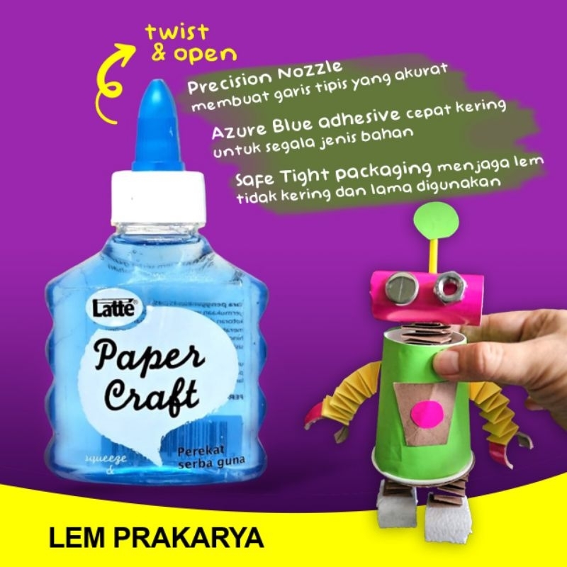 Jual latte paper craft lem multifungsi prakarya 100 ml spt uhu joyko ...