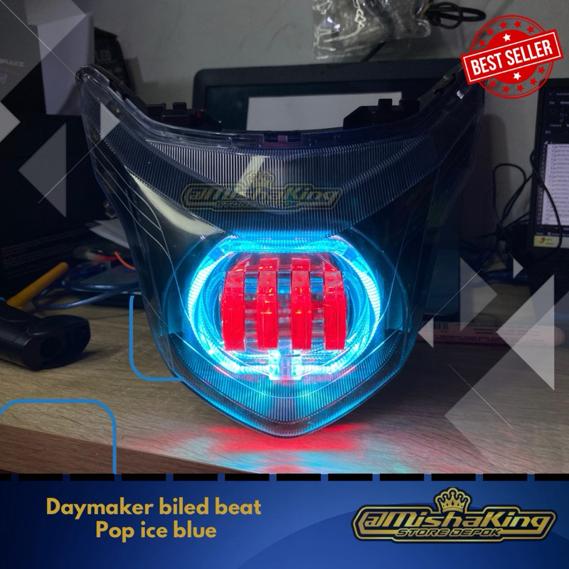 Jual lampu led projie Dayy biled beat pop ring ice blue super terang ...