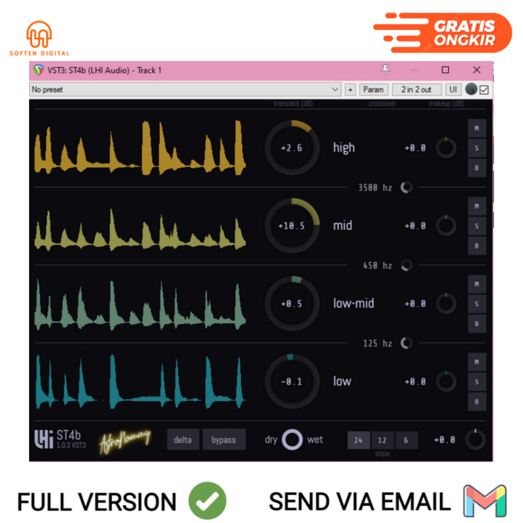 Jual LHI Audio – ST4b - VST Plugin multiband transient shaper – but ...