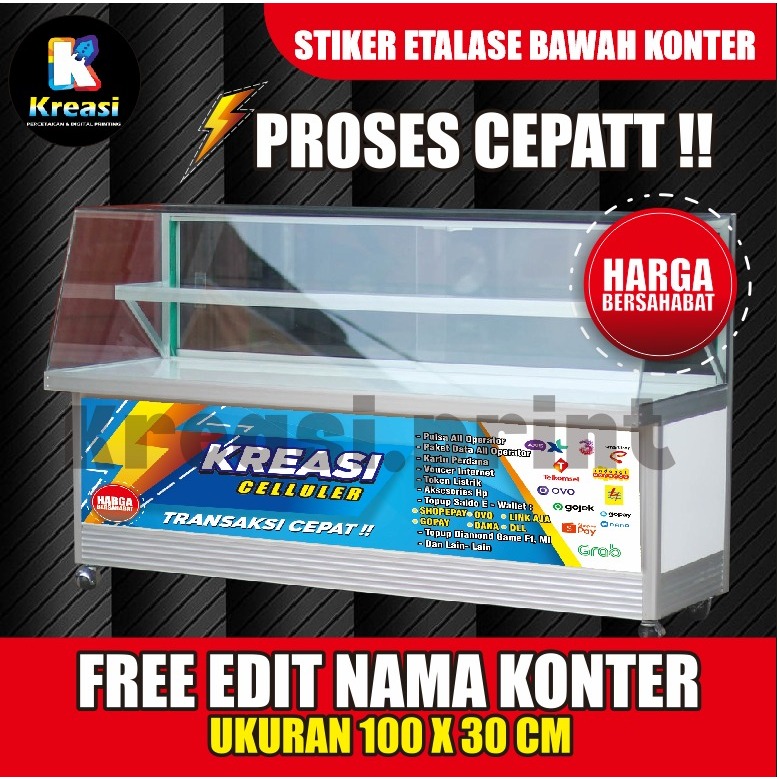 Jual STIKER ETALASE BAWAH KONTER 100 X30 CM | Shopee Indonesia