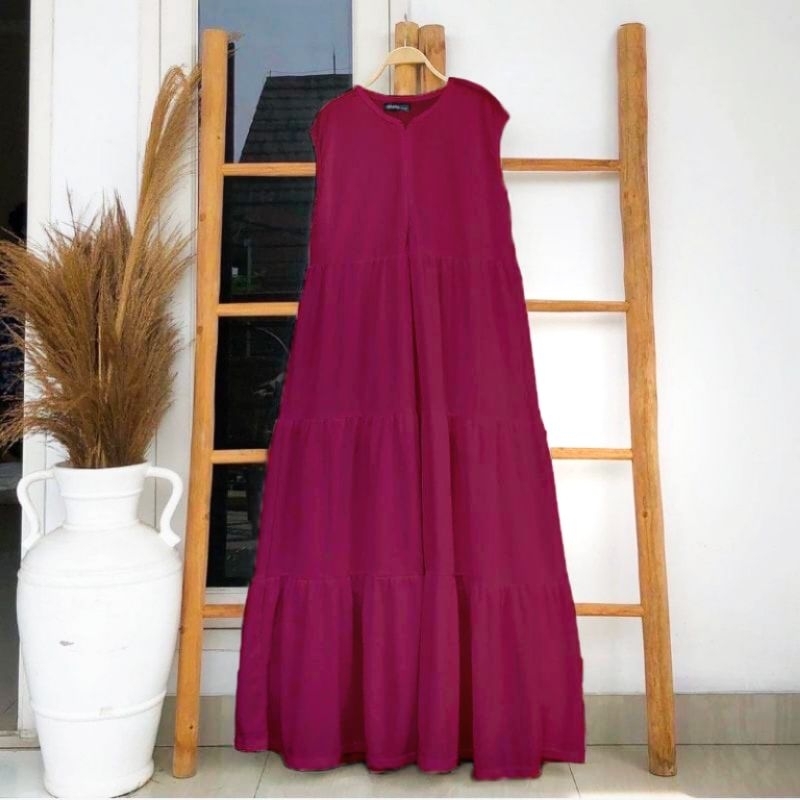 Jual INNER DRESS - INNER DRESS BUSUI RAMPEL PREMIUM TANPA LENGAN MAXI ...