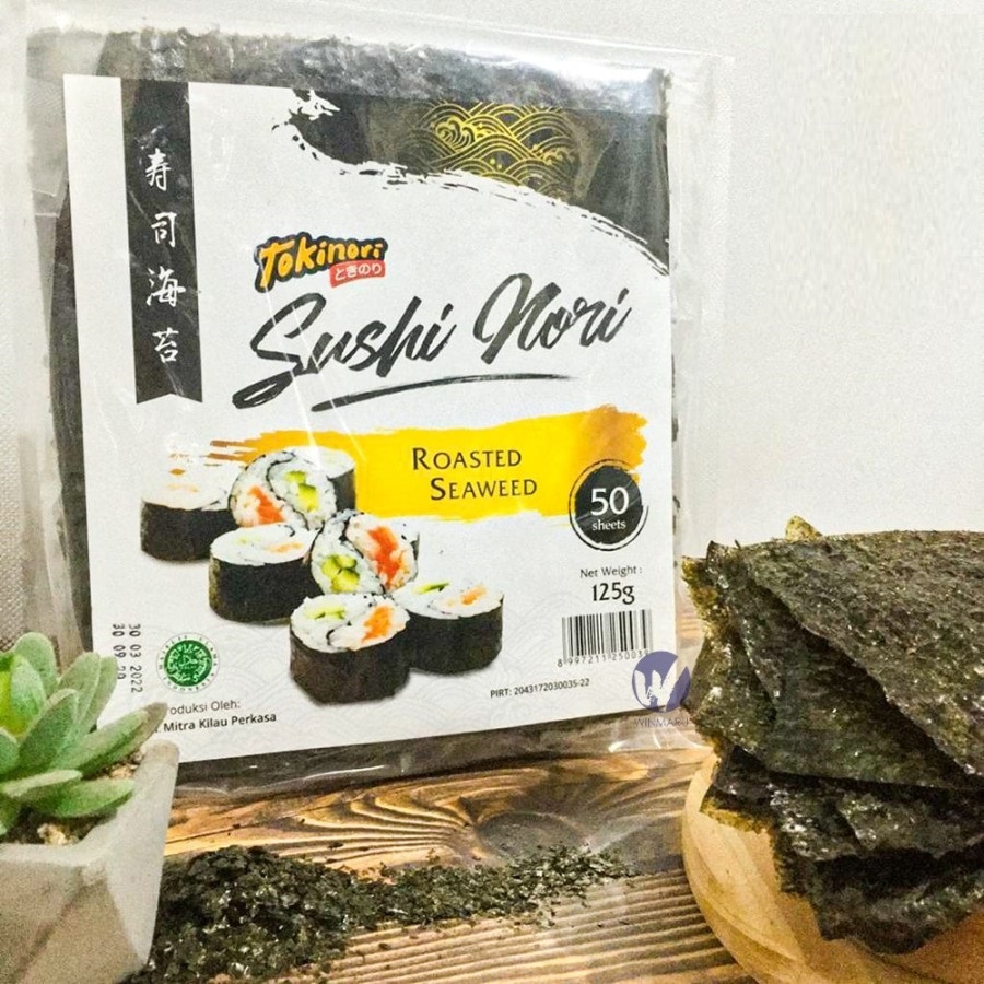 Jual Tokinori Sushi Nori Seaweed Rumput Laut 50 sheets/lembar | Shopee ...