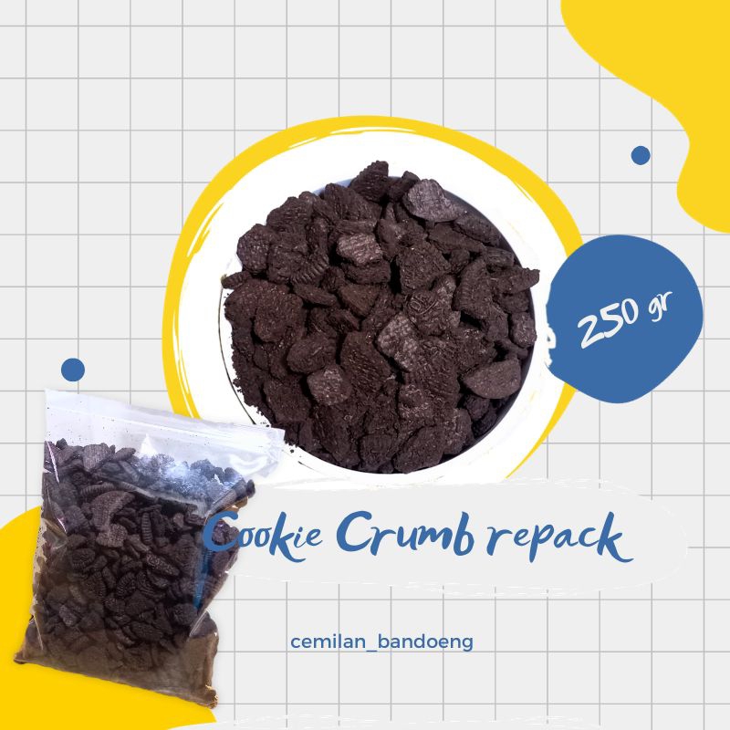 Jual Black Cookie Crumble / remahan biskuit Coklat Hitam kasar | Shopee ...