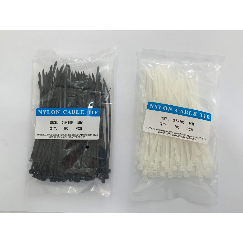 Jual Cable Tie / Kabel Ties Uk 2,5 x 100 mm / 10 cm / 2,5 x 150mm / 15cm isi 100 pcs Putih Hitam ...