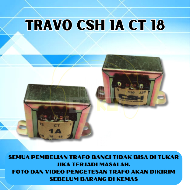 Jual TRAVO TRAFO 1A CT 18 CSH trafo 1 amper ct18 CSH 1A CT 18V | Shopee ...