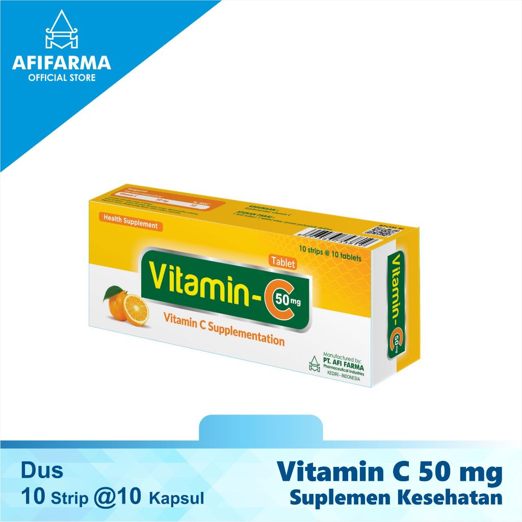 Jual VITAMIN C 50 MG [Vitamin untuk Daya Tahan Tubuh] | Shopee Indonesia