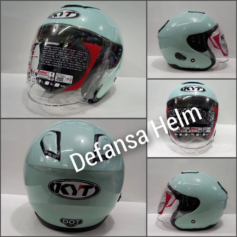 Jual HELM HALF FACE KYT KYOTO SOLID HITAM GLOSSY | Shopee Indonesia