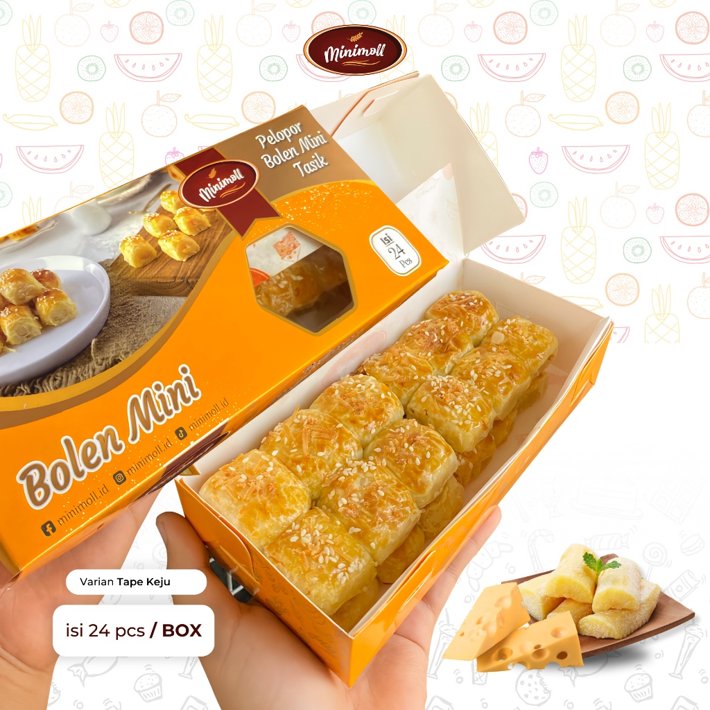 Jual Bolen Tape Keju Molen Mini Minimoll.id Isi 24 pcs | Shopee Indonesia
