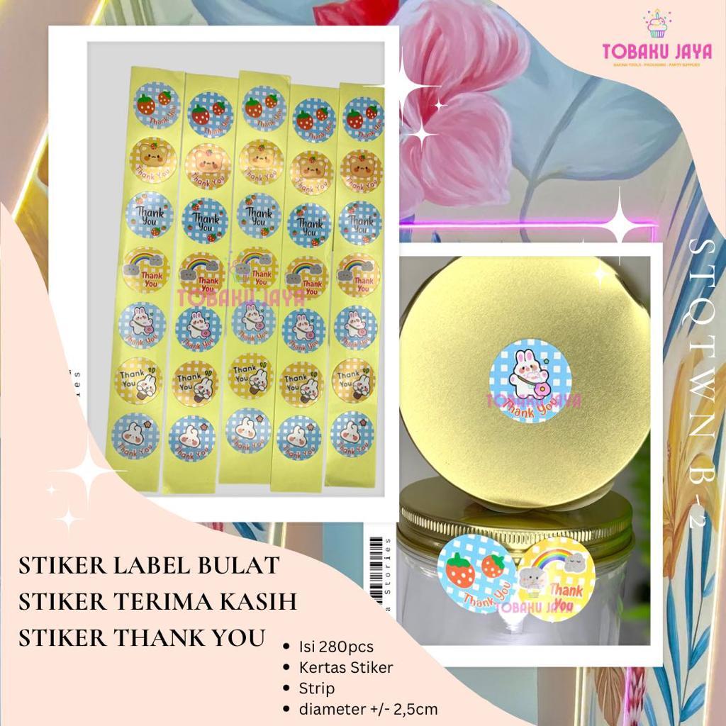 Jual Sticker Label Thank You / Sticker Ucapan Terima Kasih Isi 280 Pcs ...