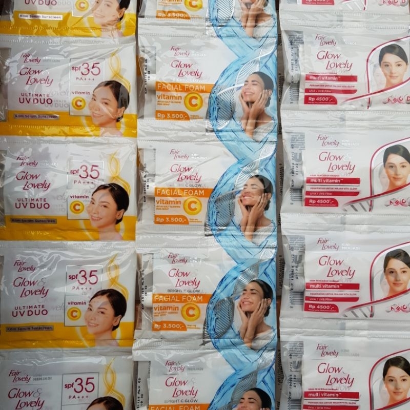 Jual [ 1 Sachet ] Fair & Lovely Ultimate UV Duo - Glow & Lovely ...