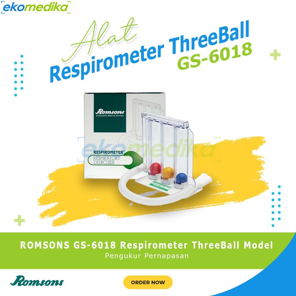 Jual Romsons Triflow Spirometer Respirometer Incentive Spirometry ...