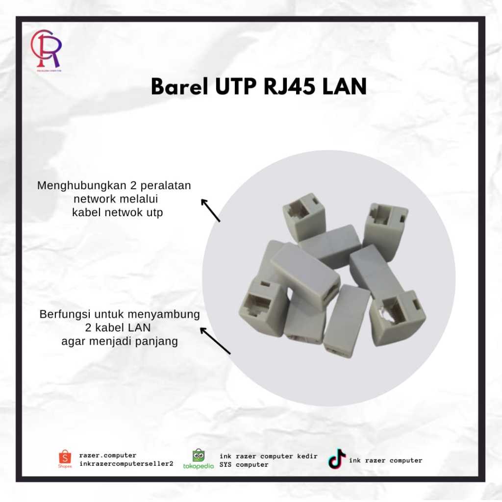 Jual Barel rj45 sambungan kabel lan | Shopee Indonesia