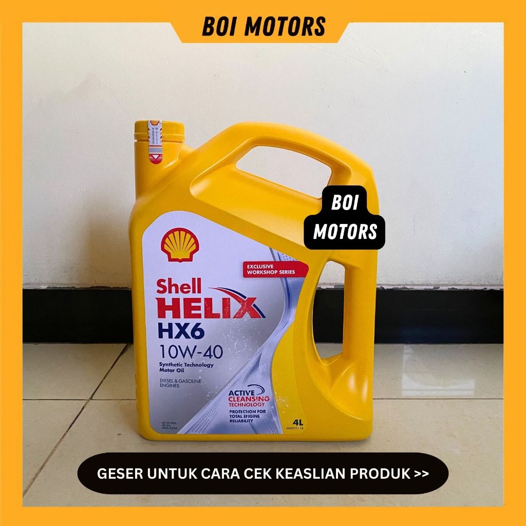 Jual GALON - OLI SHELL HELIX HX6 10W-40 ISI 4 LITER 100% ORI | Shopee ...