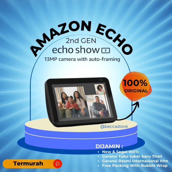 Jual Amazon Echo Show 8 (2nd Gen) Smart Speaker with 8" Screen & Alexa Voice Recognition ...