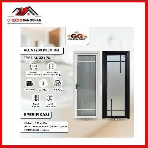Jual Pintu Aluminium AL-GG 70x200 | Shopee Indonesia