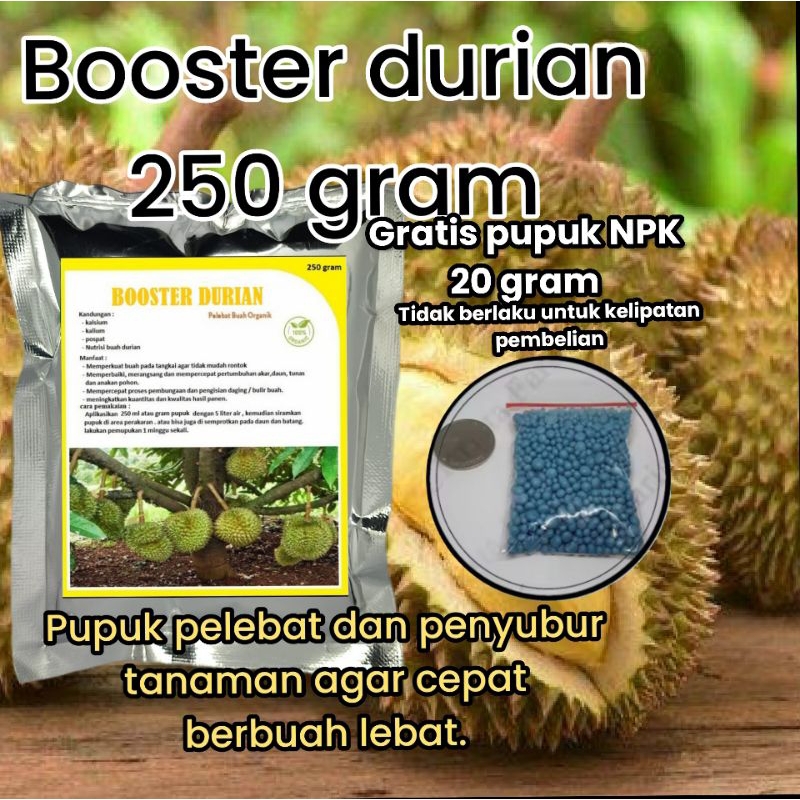 Jual Pupuk Organik Booster Durian pelebat tanaman dan buah 250 gram | Shopee Indonesia