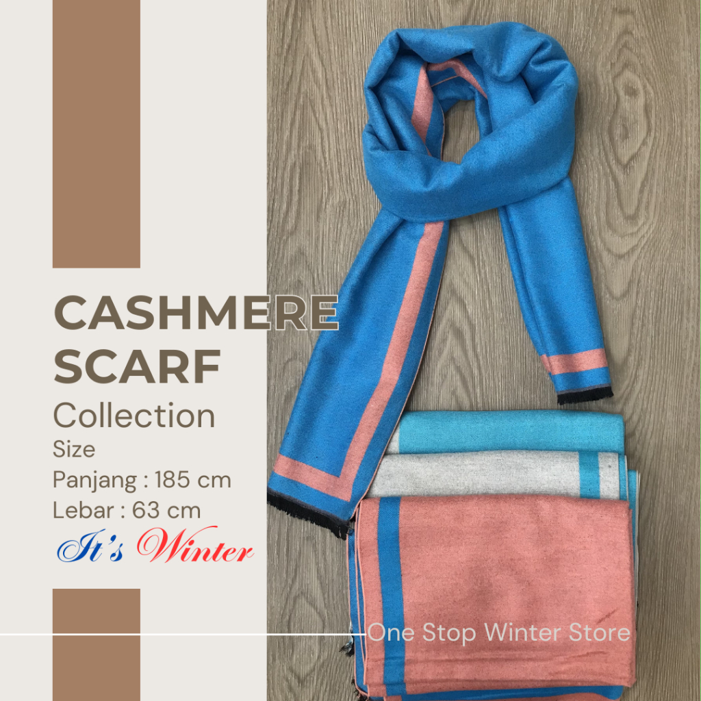 Jual Scarf Cashmere Syal Leher Wanita dan Pria Korea Musim Dingin ...