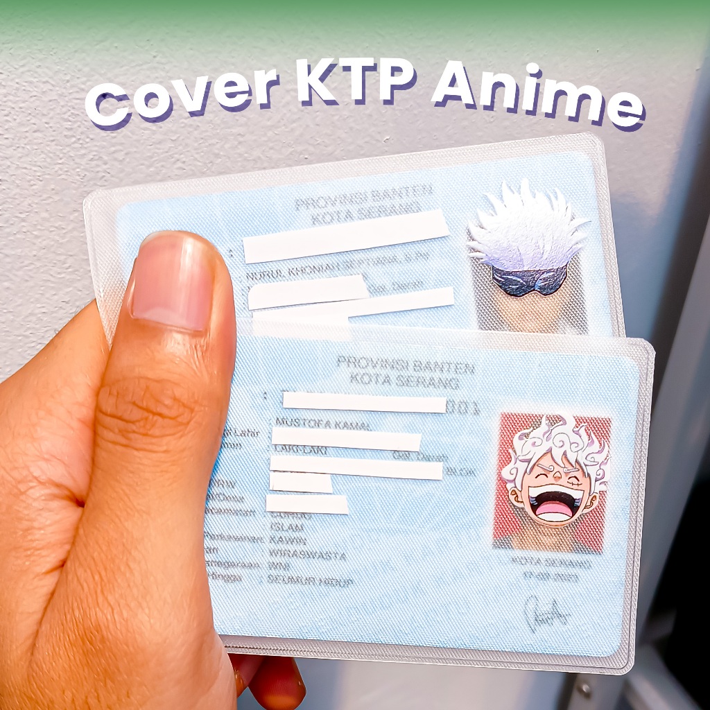 Jual Cover KTP ID Card pelindung Kartu Anti Gores Design Anime Kartun ...