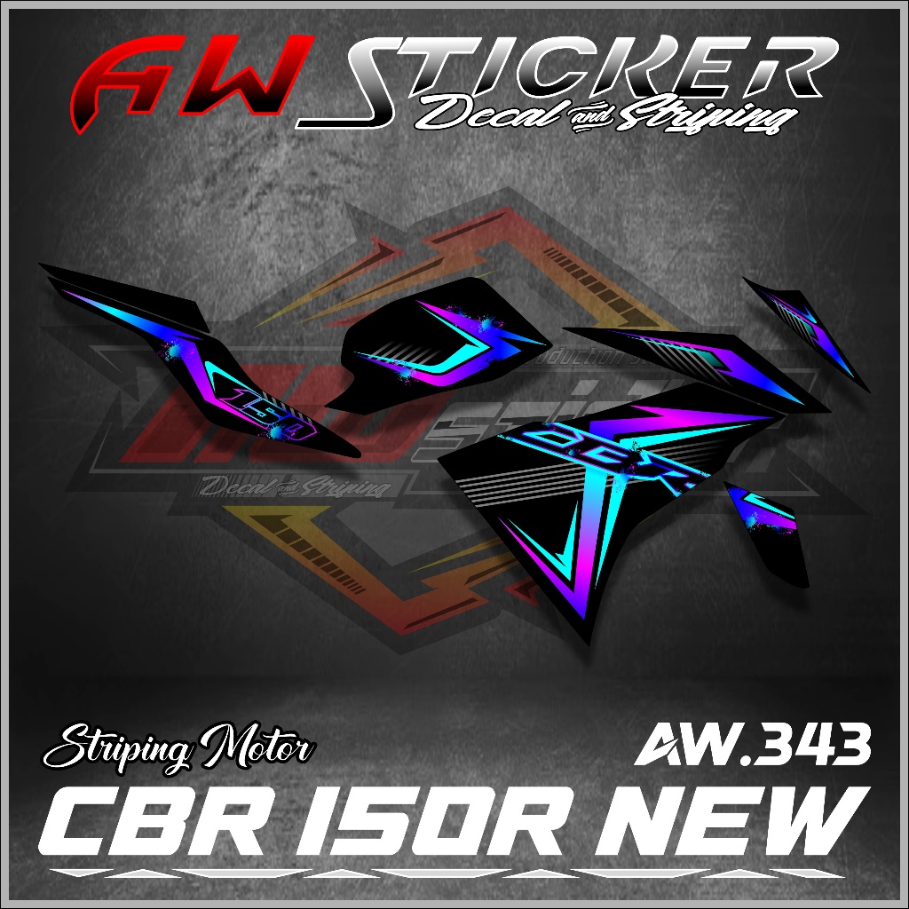Jual STICKER EX ALLNEW CBR 150 R 2021 RAINBOW STRIPING STICKER VARIASI ...