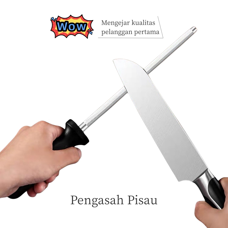 Jual Pengasah Pisau/ Pengasah Pisau Stik/ Asahan pisau steel 31 cm ...