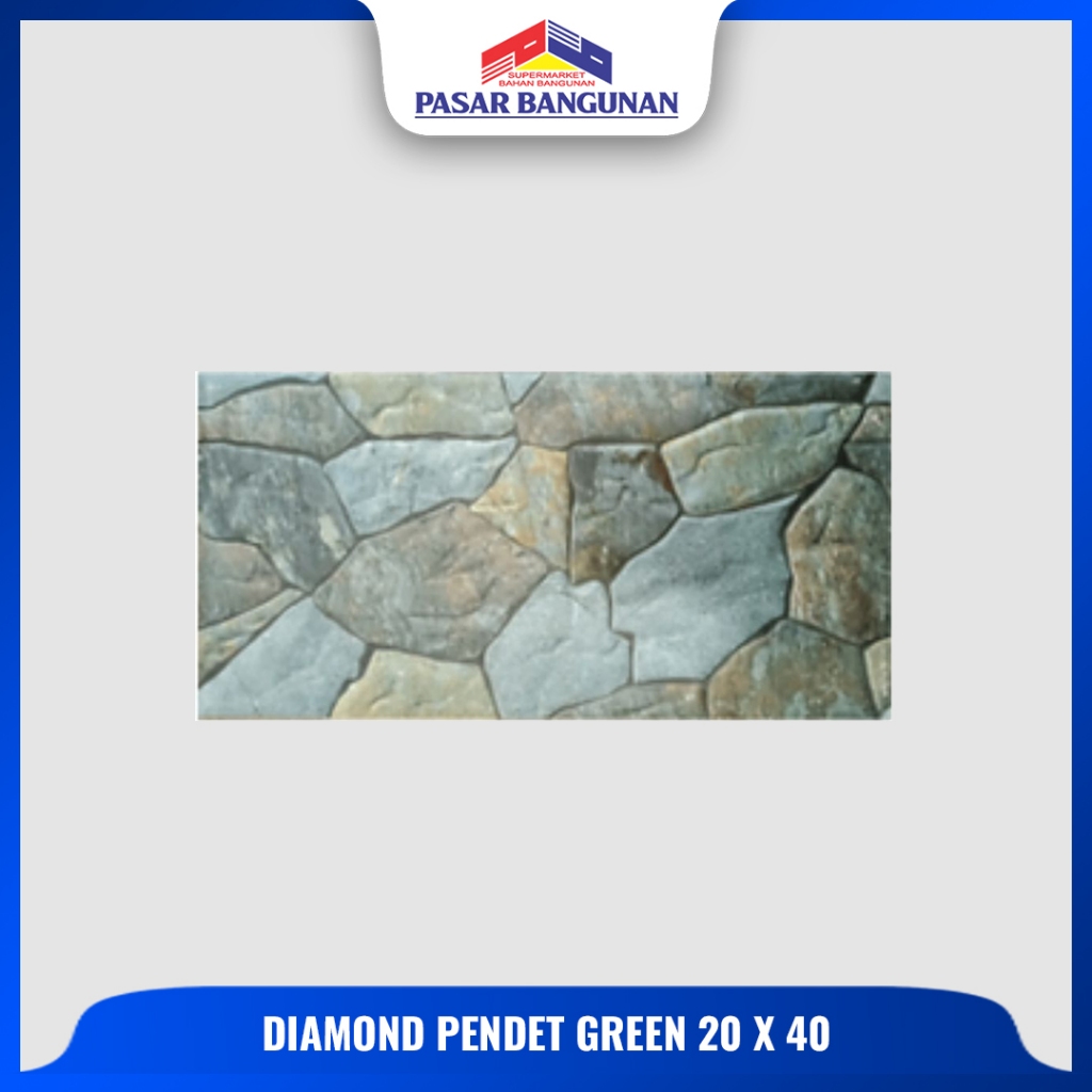 Jual Keramik Dinding Diamond Pendet Green 20x40 KW 1 | Shopee Indonesia