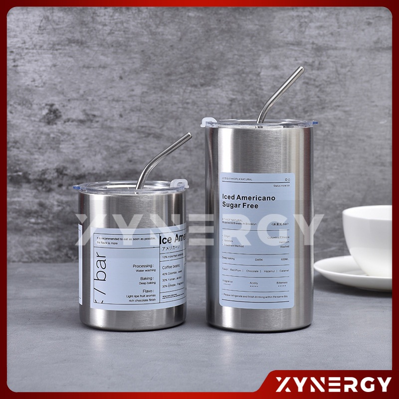 Jual Botol Air Americano Stainless Steel Gelas Sedotan Kopi Panas ...