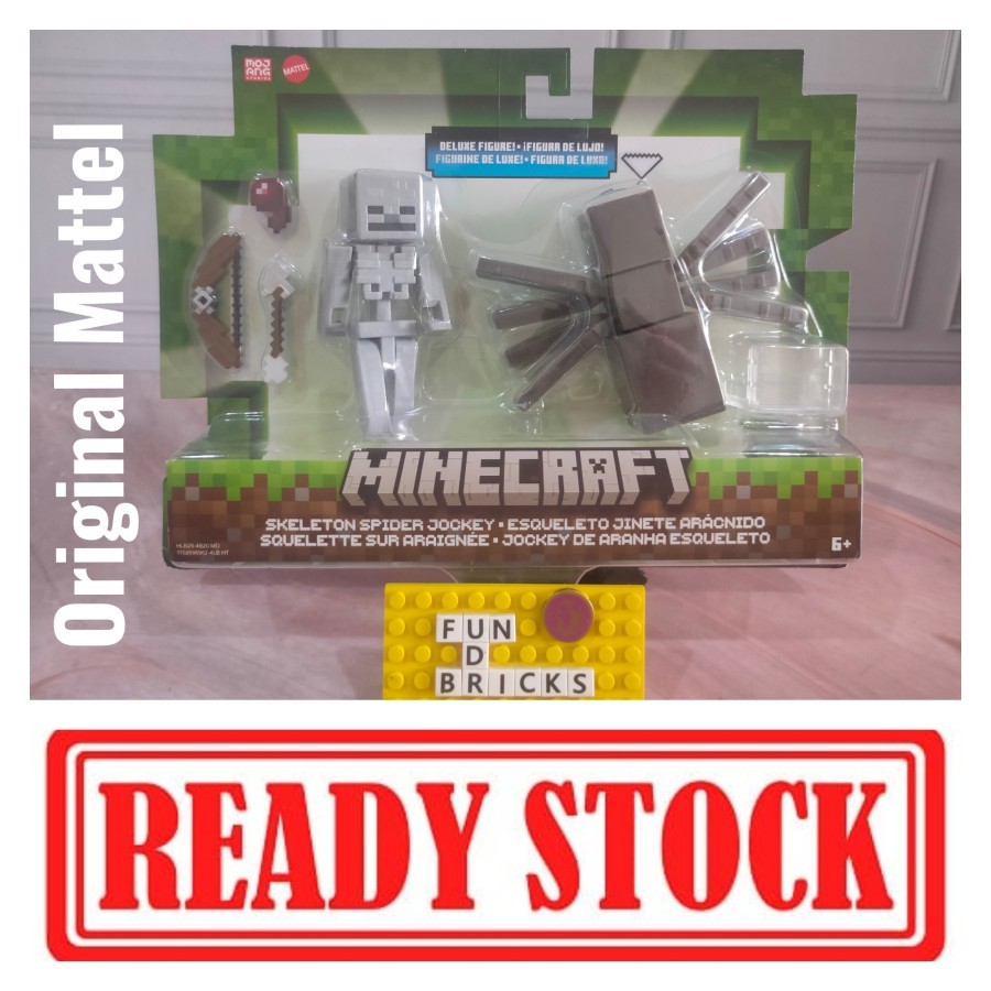 Jual Mattel Minecraft Deluxe Figure Skeleton Spider Jockey | Shopee ...