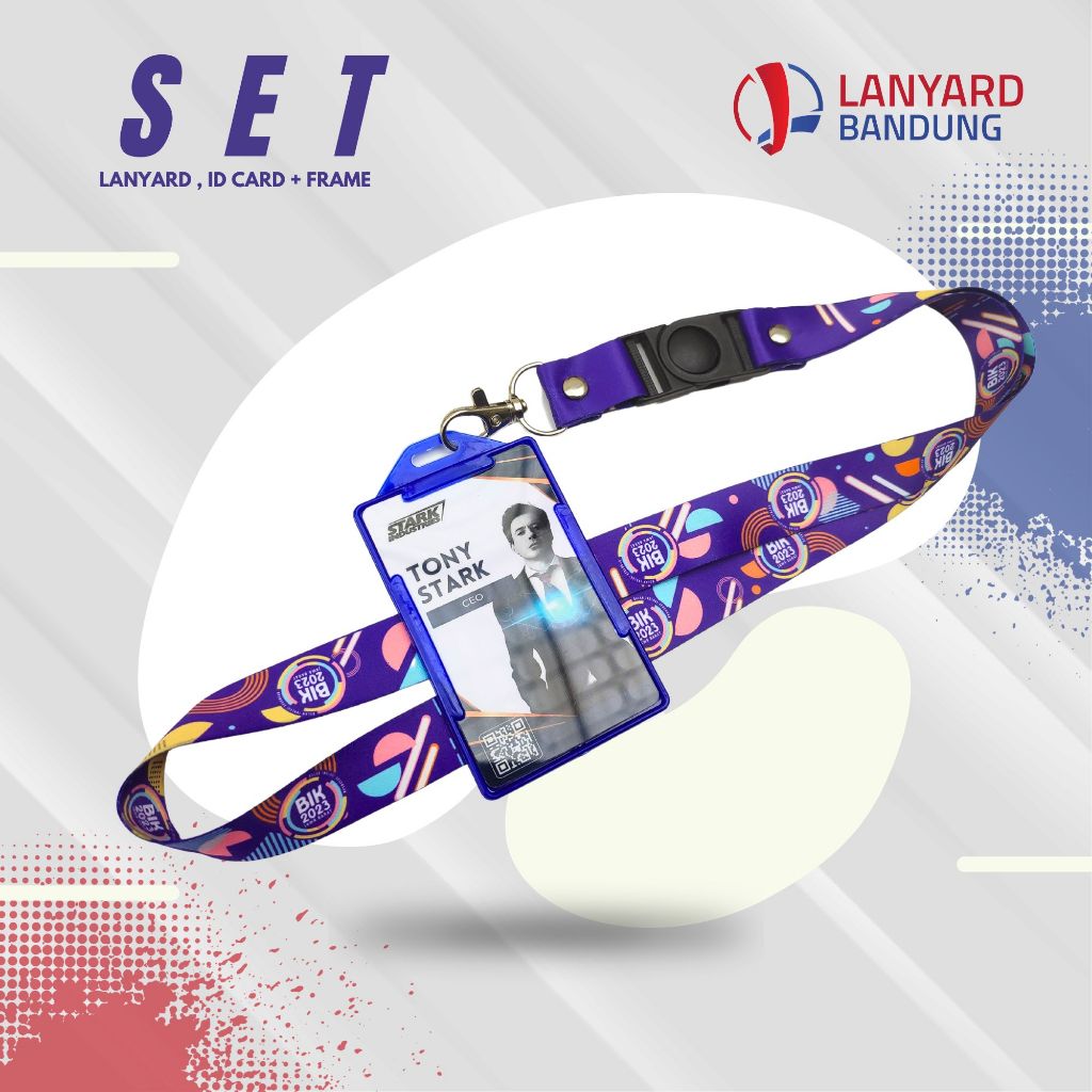 Jual SATU SET PAKET NAME TAG CETAK TALI LANYARD PRINT SUBLIM PREMIUM + ID CARD PLUS HOLDER STD ...