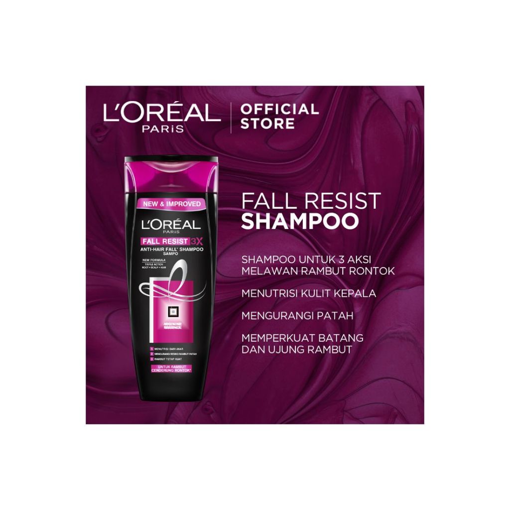 Jual L'Oreal Paris Fall Resist 3X Anti Hair-Fall Shampoo | Shopee Indonesia