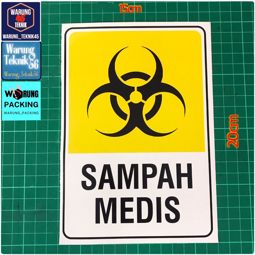 Jual Stiker Sticker Label Tanda Simbol K3/ Limbah B3/ Tong Keranjang ...