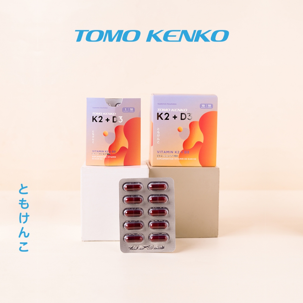 Jual Tomo Kenko Vitamin K2 + D3 400 IU - Sleeve Jantung & Tulang ...