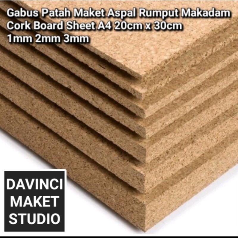 Jual Gabus Patah 1mm 2mm 3mm Maket Aspal Rumput Makadam Pedestal Diorama Jalan - Cork Board ...