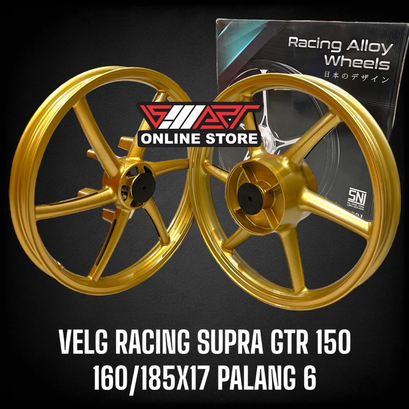 Jual VELG RACING SUPRA GTR 150 MODEL PALANG 6 160/185X17 INCH | Shopee ...