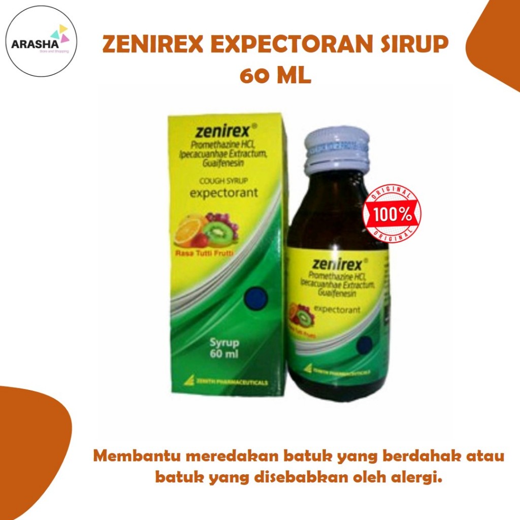 Jual Zenirex Expectorant Syrup 60ml - Sirup Obat Batuk Berdahak ...