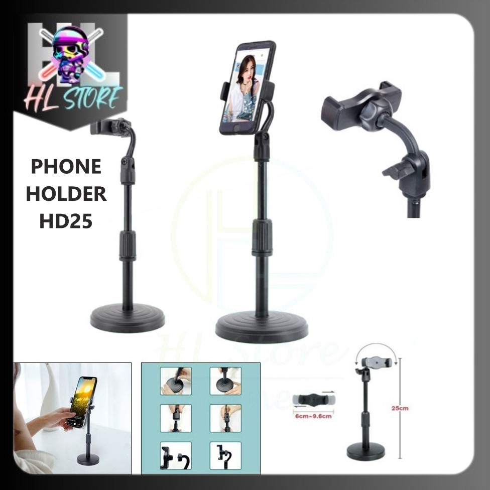 Jual Holder Hp di Meja Standing bisa putar 360 Derajat Stand handphone ...