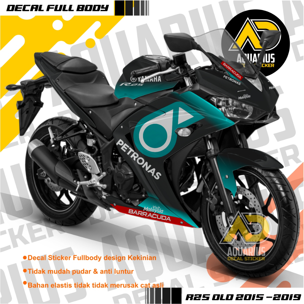Jual Decal Fullbody Stiker R25 2015-2019 / Sticker Variasi Yamaha R25 ...