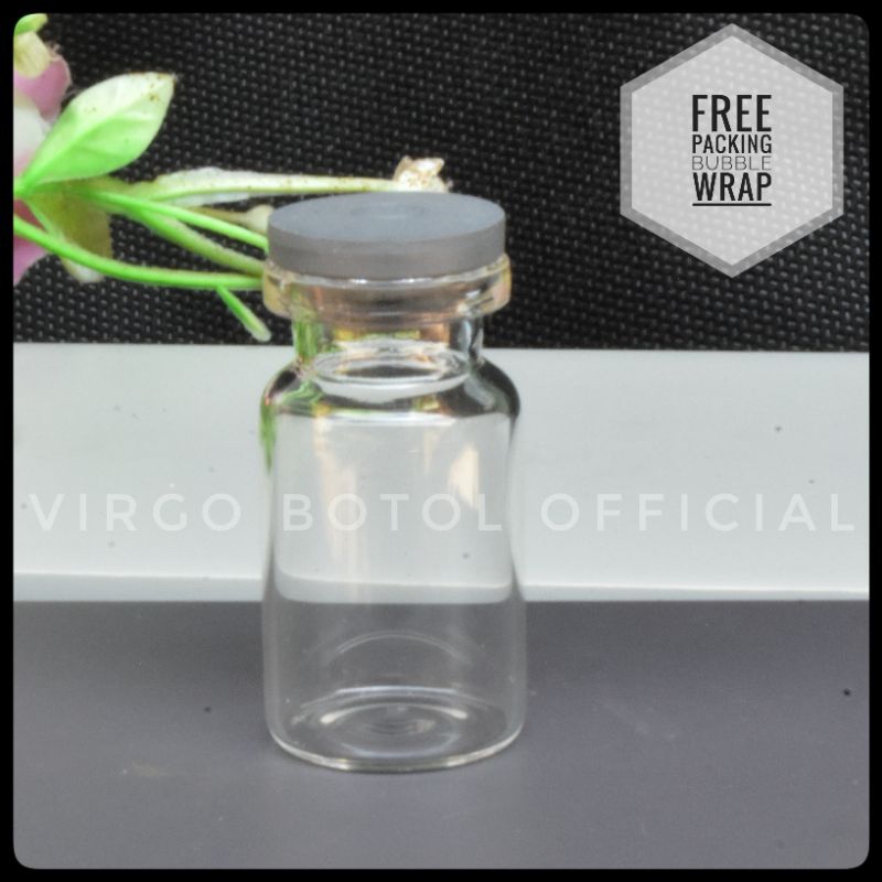 Jual Botol Kaca Vial 6ml Tutup Karet Kedap Udara | Shopee Indonesia